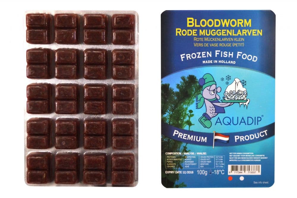 Aquadip Frozen Bloodworm Small - 100g Blister Pack