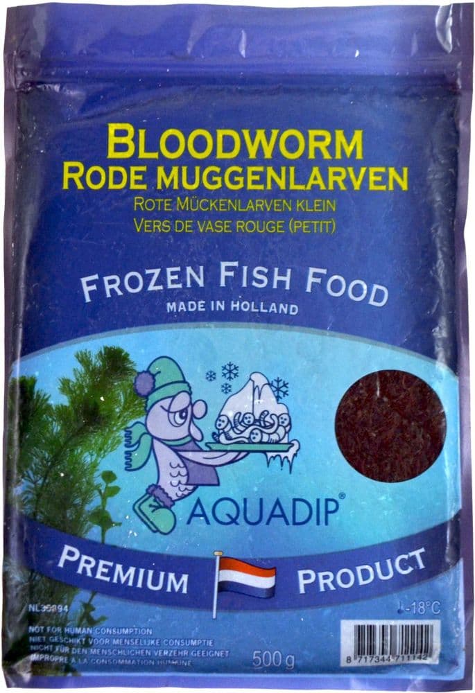 Aquadip Frozen Bloodworm Small - 500g Bulk / Slab Pack