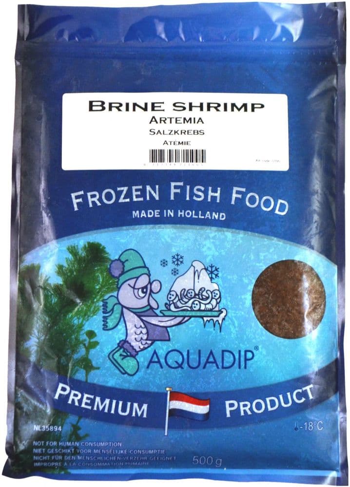 Aquadip Frozen Brine Shrimp Artemia - 500g Bulk / Slab Pack