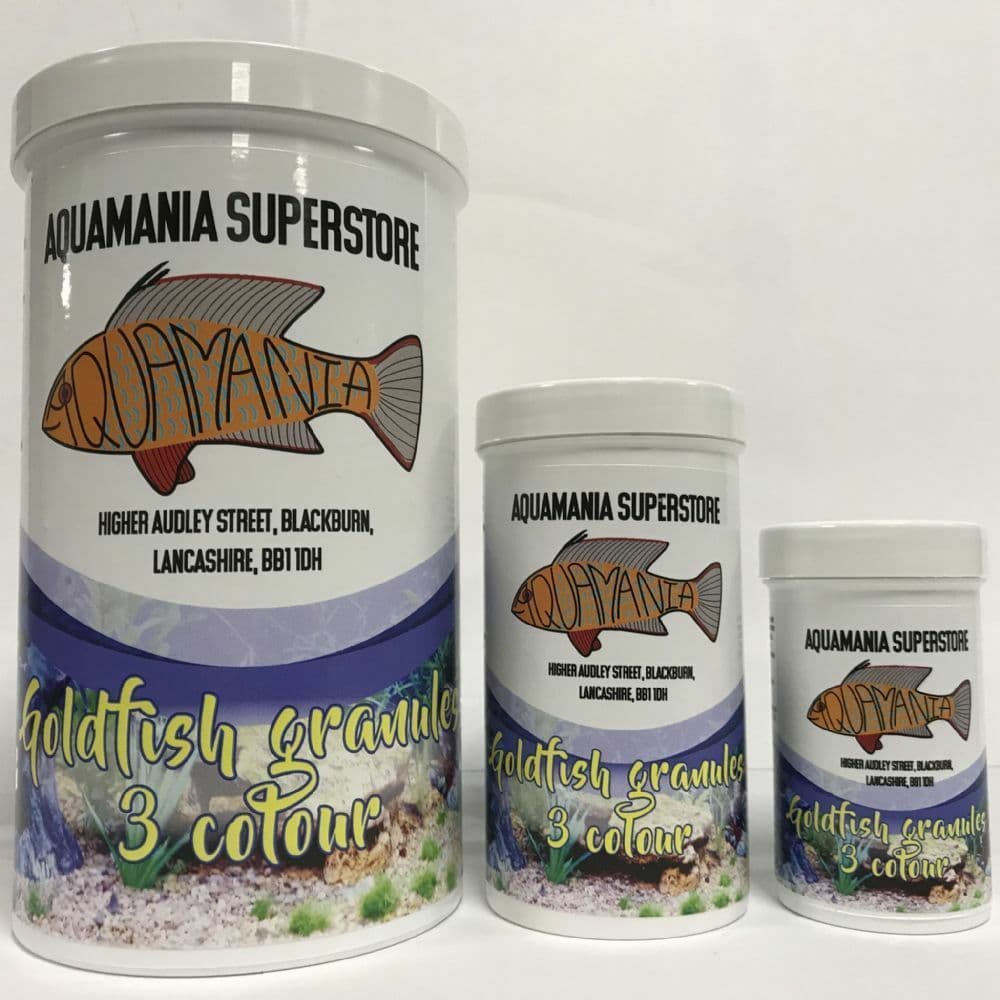 Aquamania Goldfish Granules 3 Colour Dry Fish Food