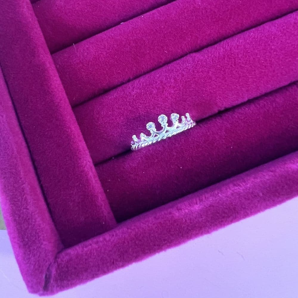 Child s first silver tiara ring