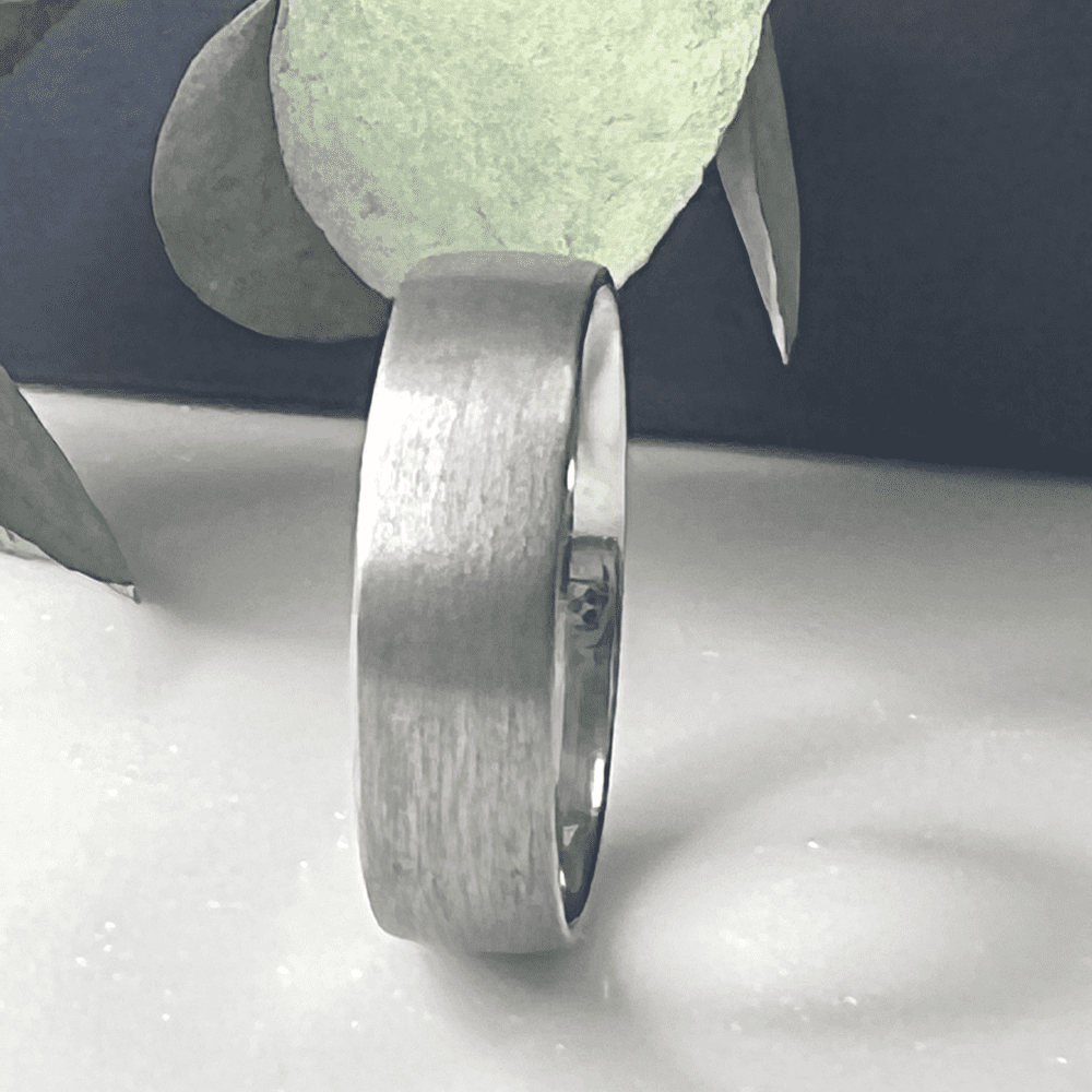 Men s Matt Finish Court Wedding Ring