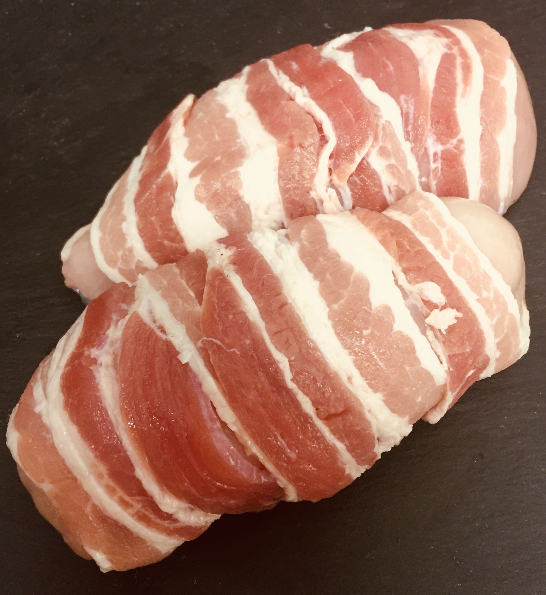 Two Chicken Breasts Wrapped in Streaky Bacon