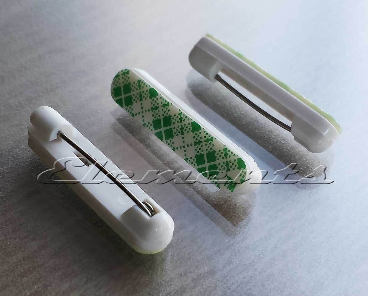 Self Adhesive Plastic Brooch Pins 30mm Long