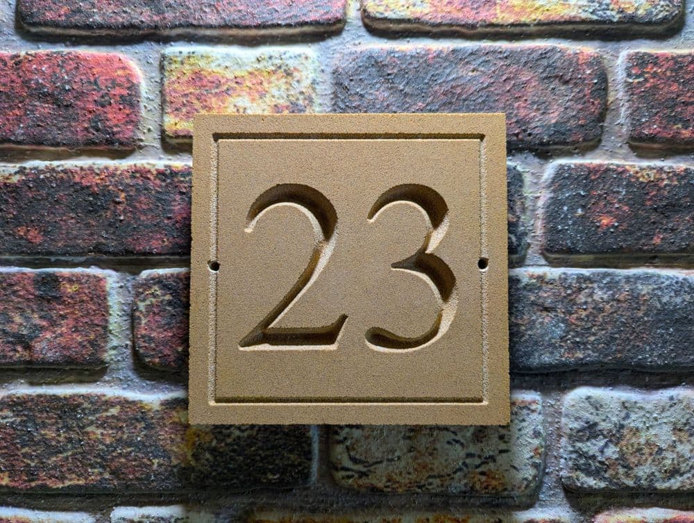 200 x 200 x 30mm Bathstone-Style Wall Mounted Sign