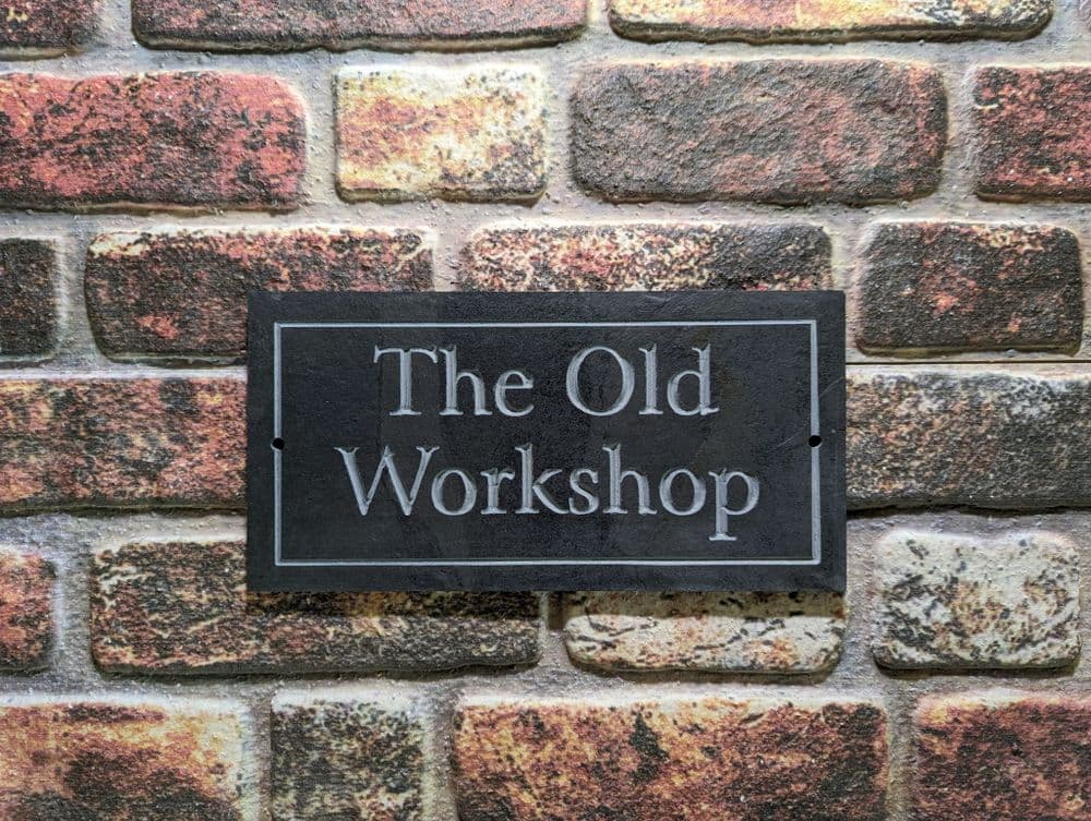 300 x 150 x 10mm Natural Slate House Sign