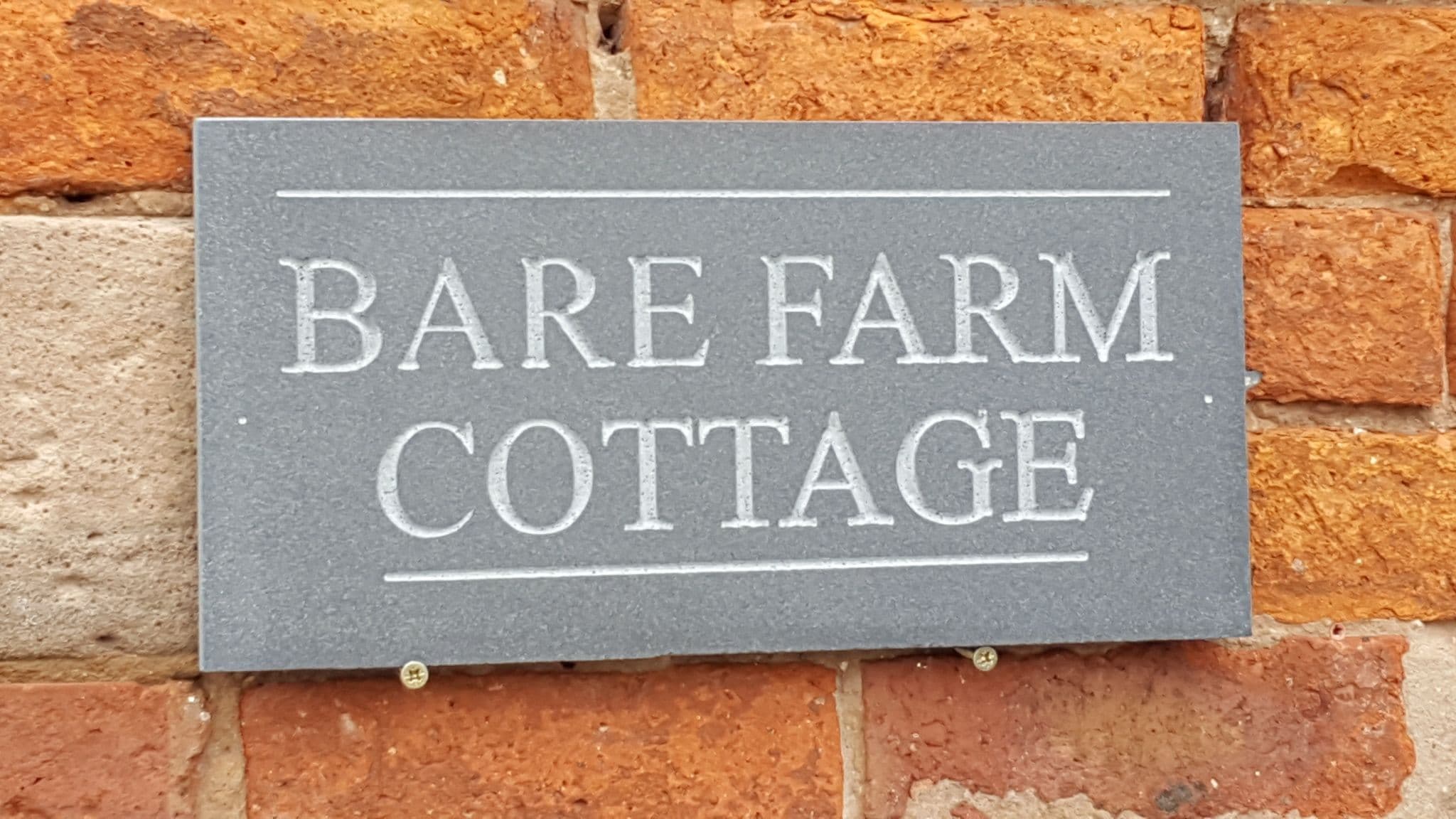 Honed Basalt House Sign 400mm x 200mm