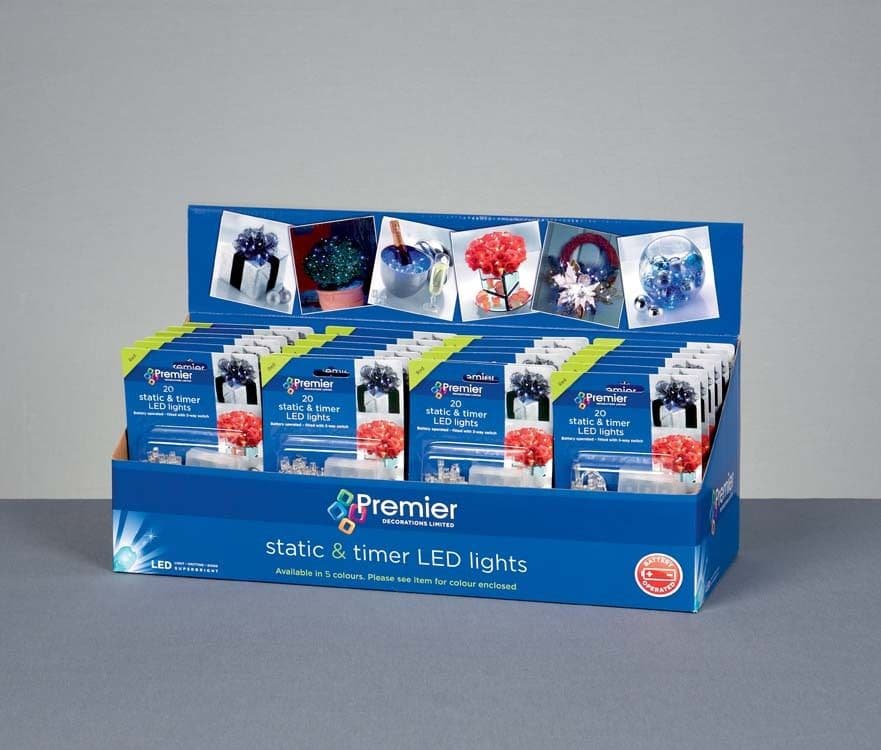 Premier Battery Operated LED Lights - 20 LED - White
