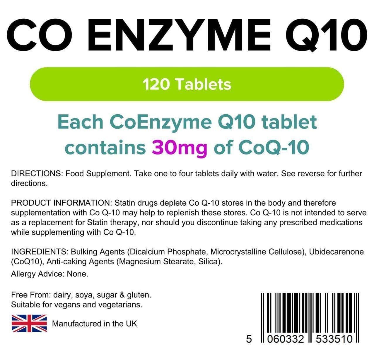 CoEnzyme Q10 30mg Tablets