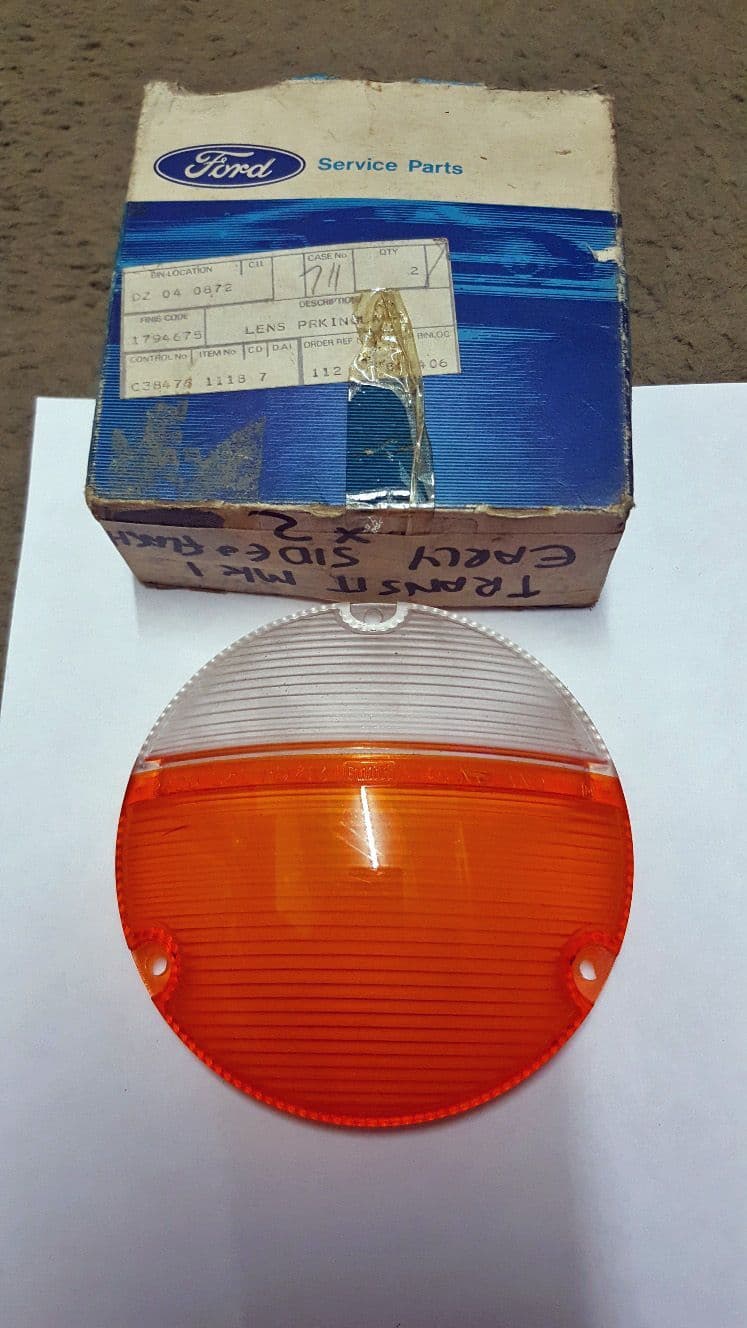 New Genuine front Indicator/Sidelamp lens Early Mk1 Transit