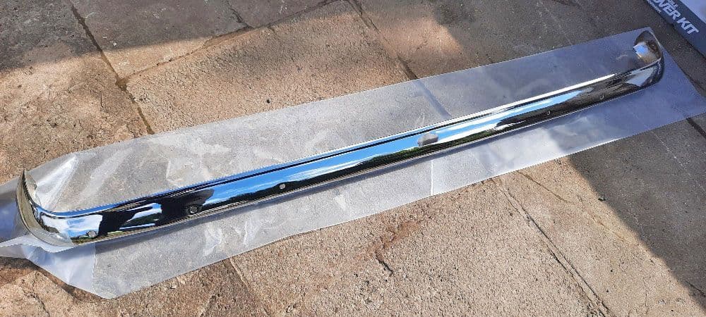 New Genuine Re-chromed Rear Bumper Mk1 Capri Single Number plate type