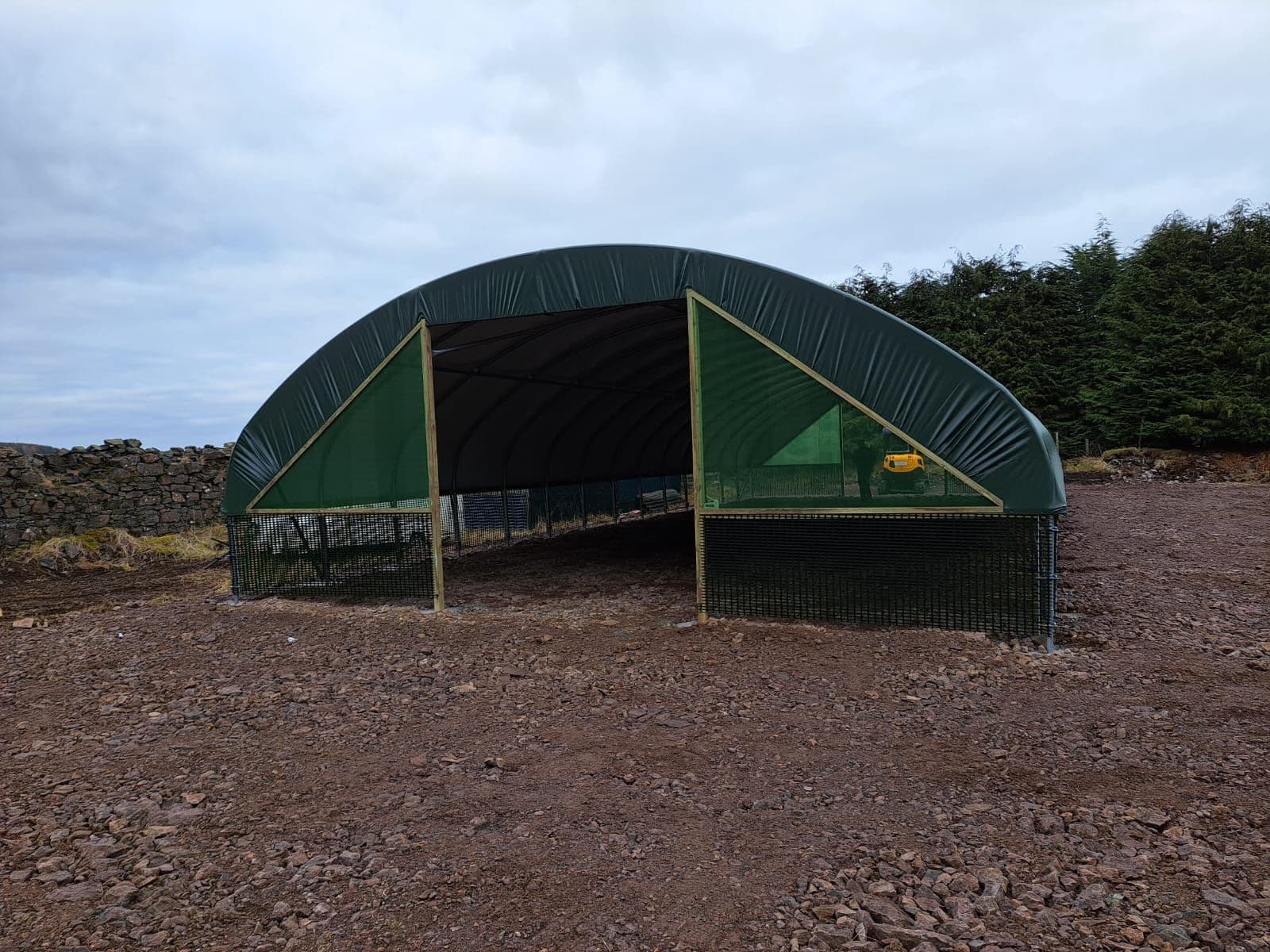 Green and White Polythene 200 Micron