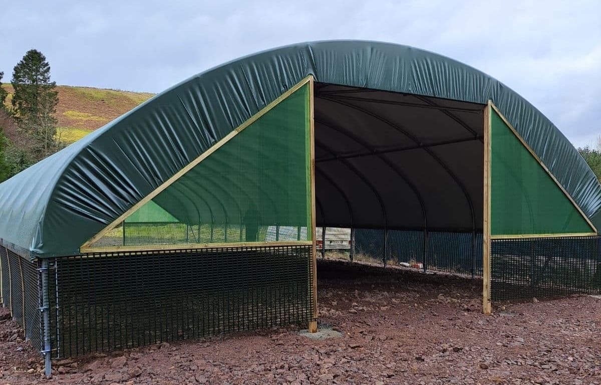 Green and White Polythene 200 Micron