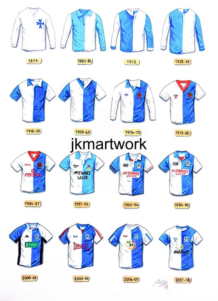 BLACKBURN ROVERS shirts print
