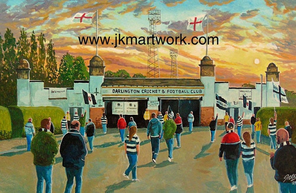 feethams going to the match print