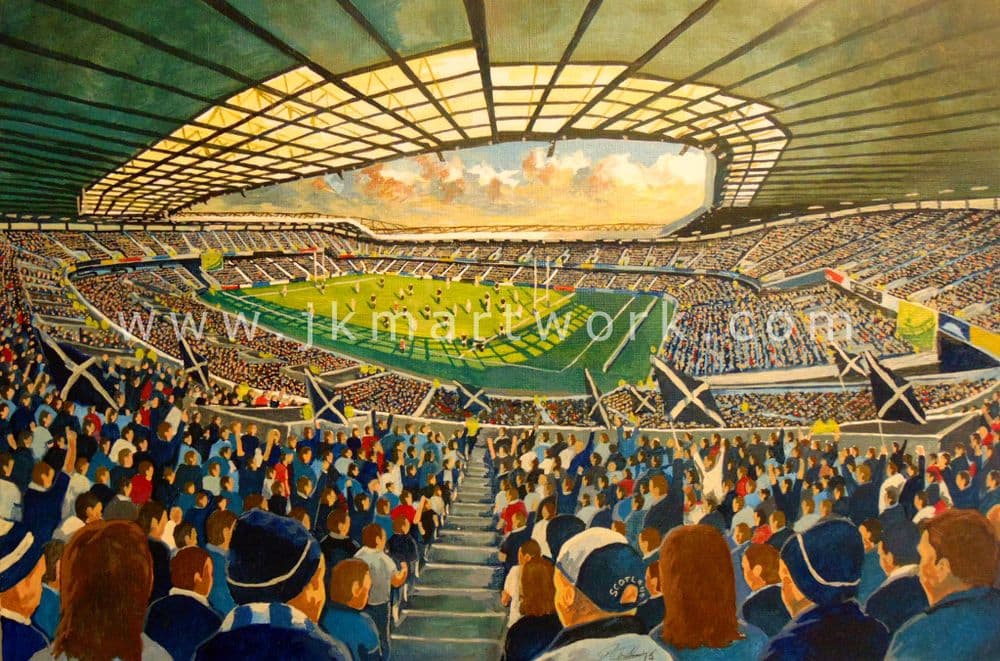 Hand Painted original of murrayfield
