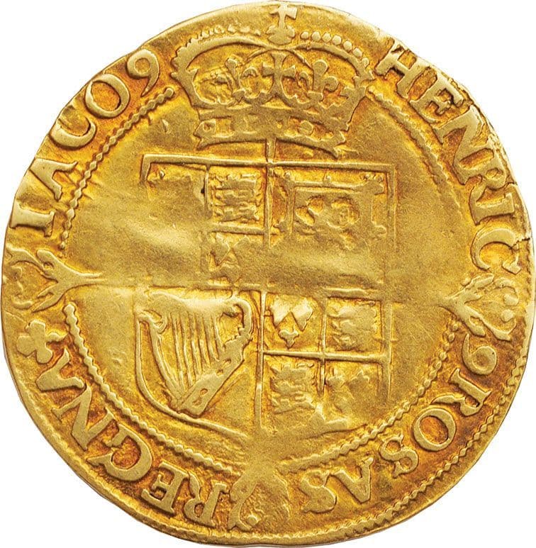 1624 James I Gold Half Laurel
