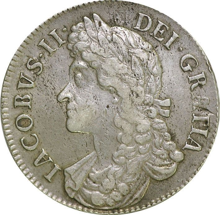 1685-1688 James II Silver Crown