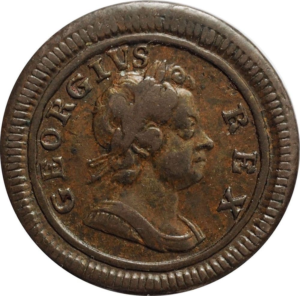 1719 George I farthing-No stop