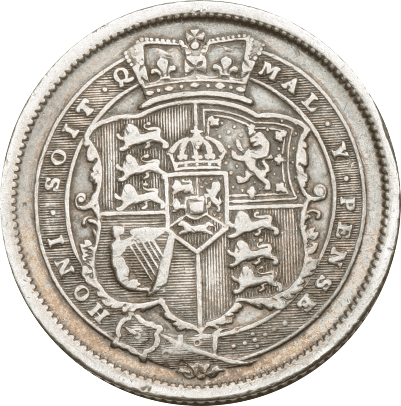 1816-1820 George III Silver Shilling