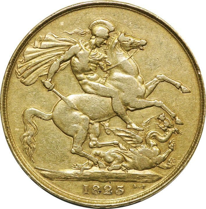 1823 George IV Two Pound Gold Sovereign In GF Condition