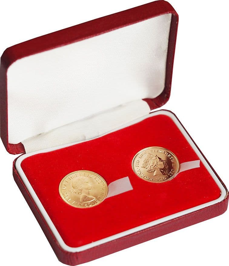 1957-2002 2 Coin Sovereign Set