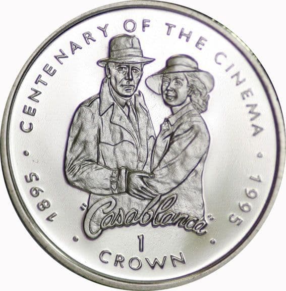 1996 Gibraltar Centenary od Cinema Crown Coin