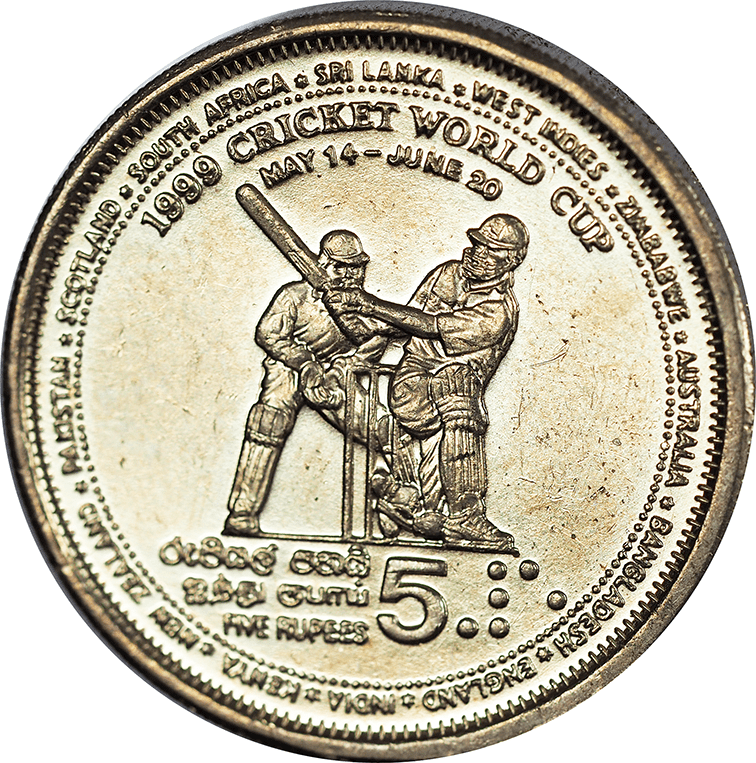 1999 CRICKET COMMEMORATIVE COIN 5 Rupee