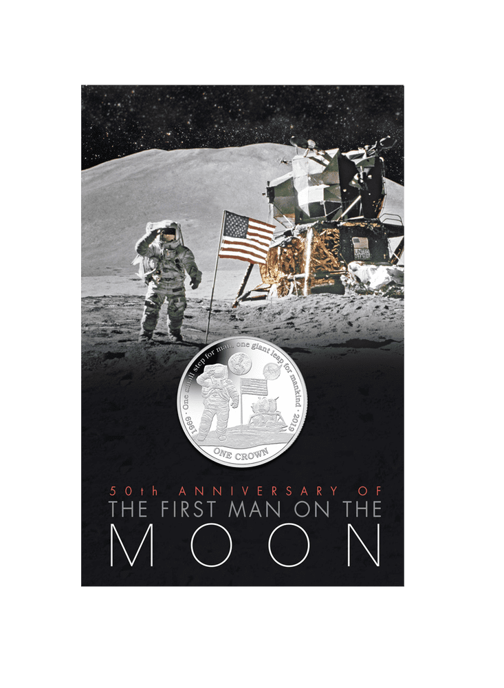 2019 First Man on the Moon Crown by Pobjoy Mint