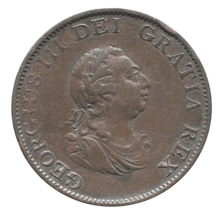 George III 1799 British Halfpenny Soho Mint