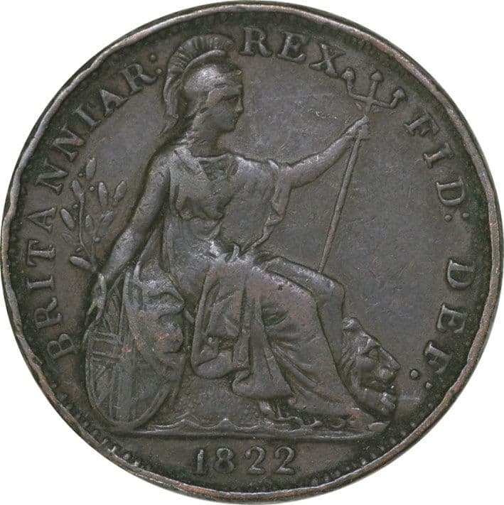 King George IV Copper Farthing 1821 - 1826