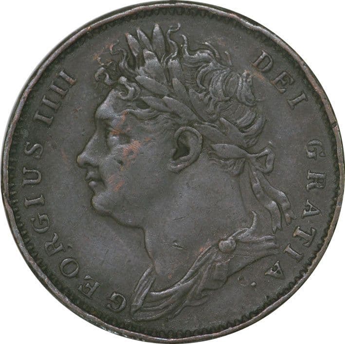 King George IV Copper Farthing 1821 - 1826