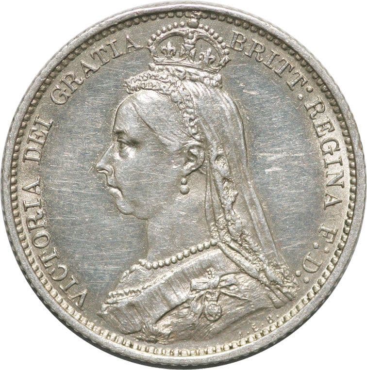 Victoria Sixpence 1887 coin extremely fine condition