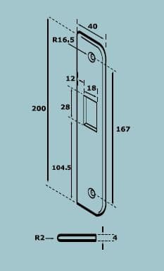 Abloy EA305 Strike Plate