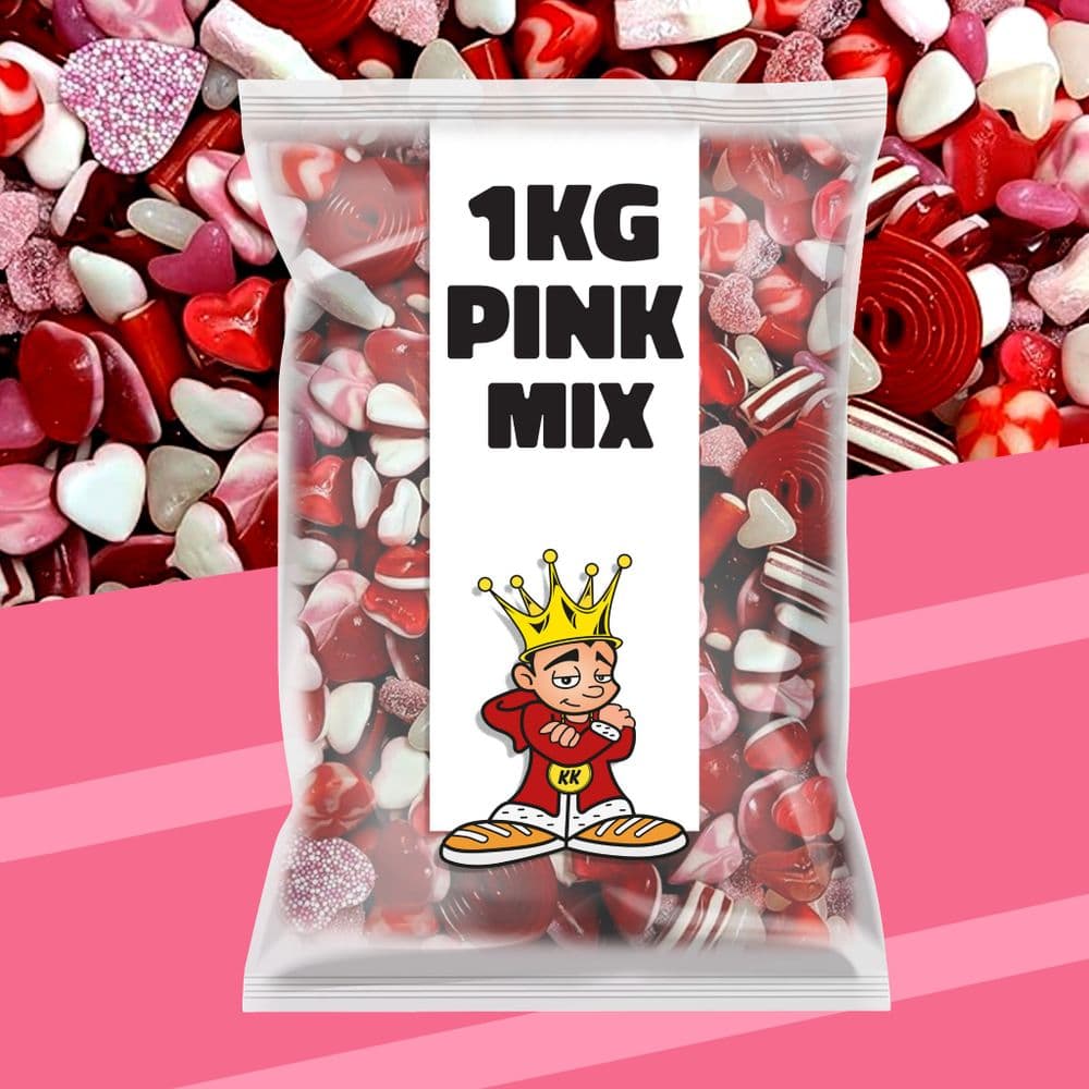 1kg Pink Mix Sweets Bag