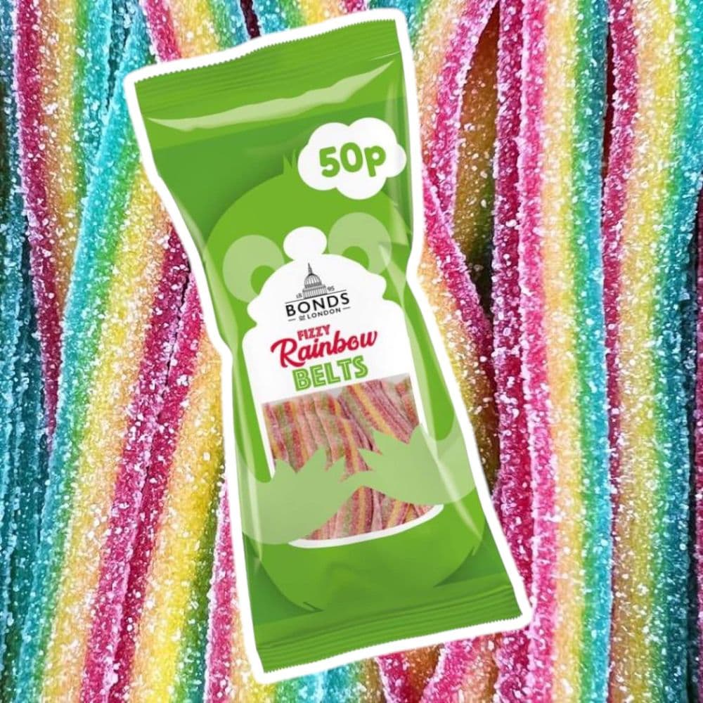 Bonds Fizzy Rainbow Belts 40g Bag