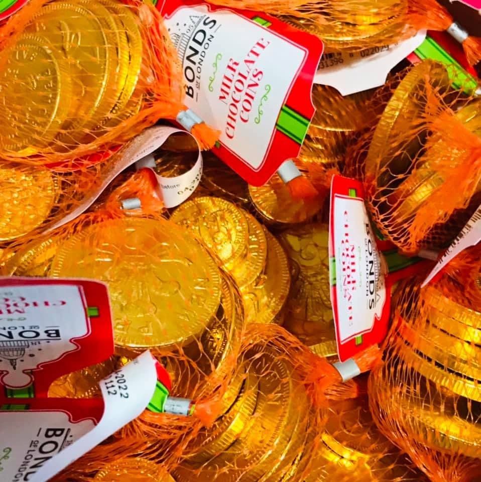 Bonds Milk Chocolate Gold Christmas Coins 25g