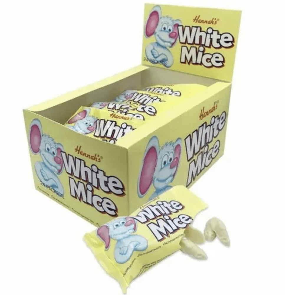 Hannahs White Mice Case 24 x 40g bags