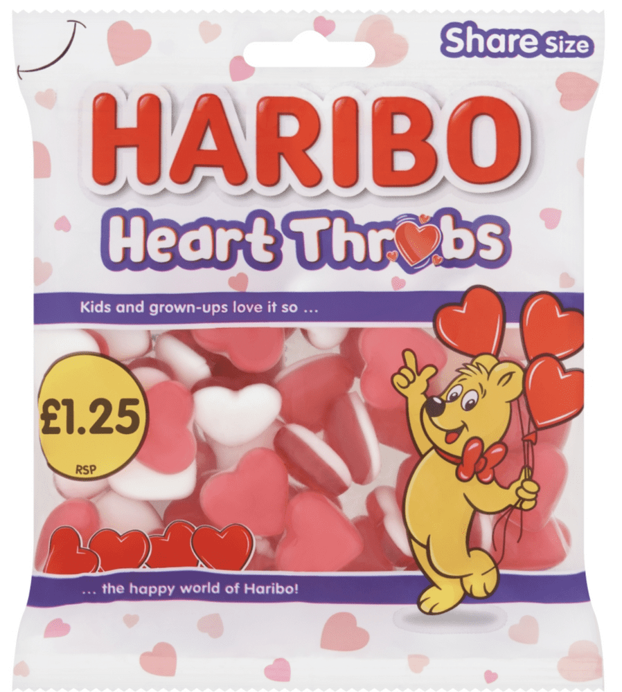 Haribo Heart Throbs 140g Bag