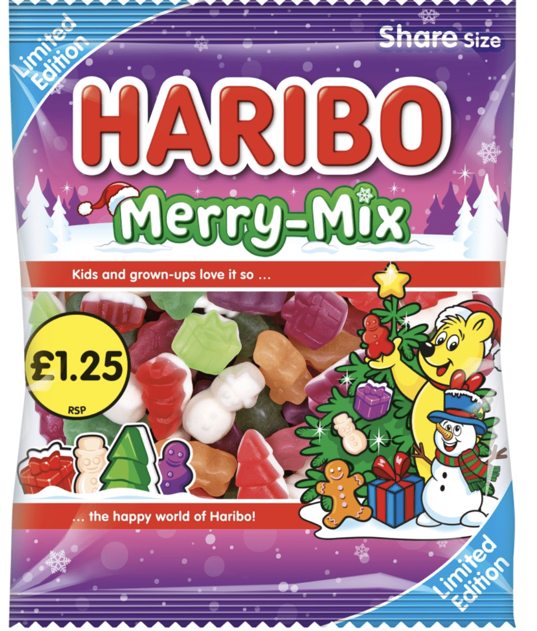 Haribo Limited Edition Merry Mix Bag 140g