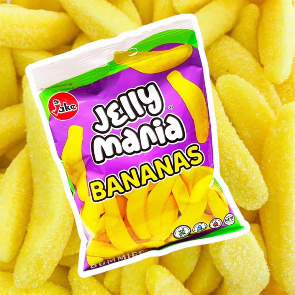 Jelly Mania Gummy Bananas 100g Bag