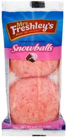 Mrs Freshley s Pink Snowball Cakes 120g