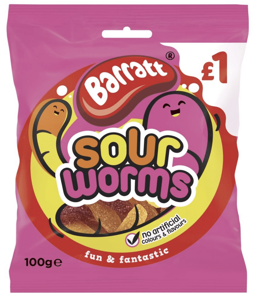 Sour Worms 100g bag