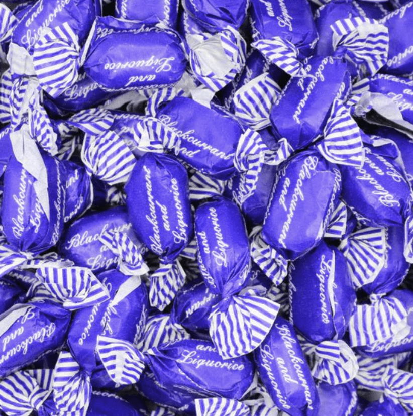 Stockleys Blackcurrant & Liquorice Sweets 100g Bag