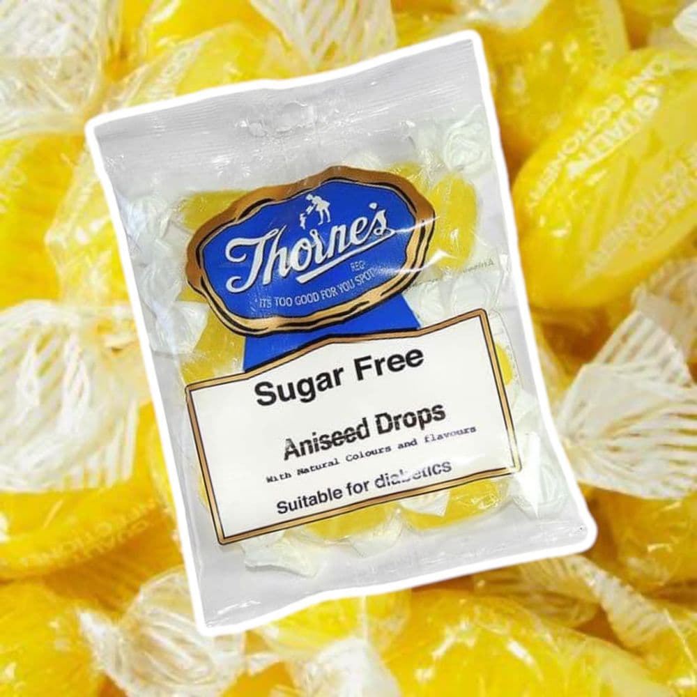 Thornes Sugar Free Aniseed Drops Sweets 90g Bag