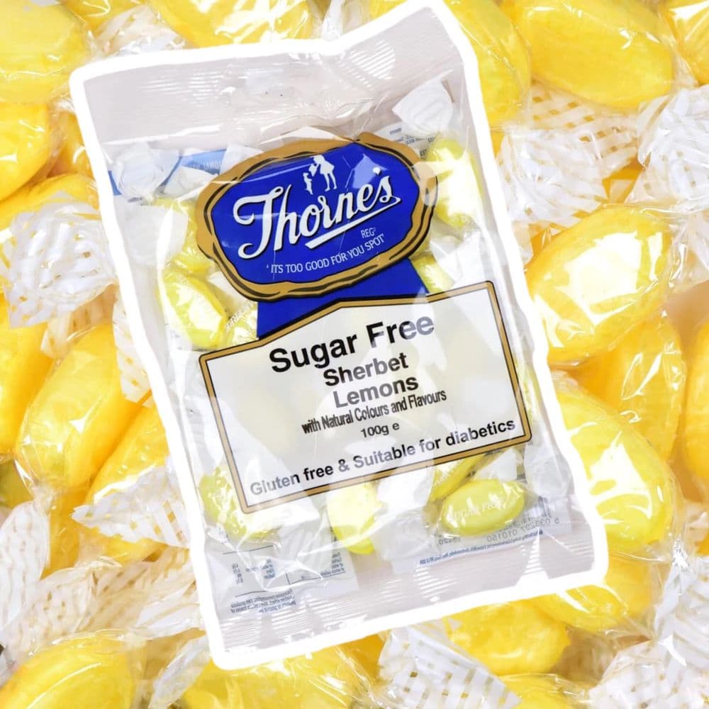 Thornes Sugar Free Sherbet Lemons Sweets 90g Bag
