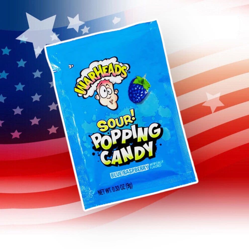 Warheads Blue Raspberry Sour Popping Candy 9g