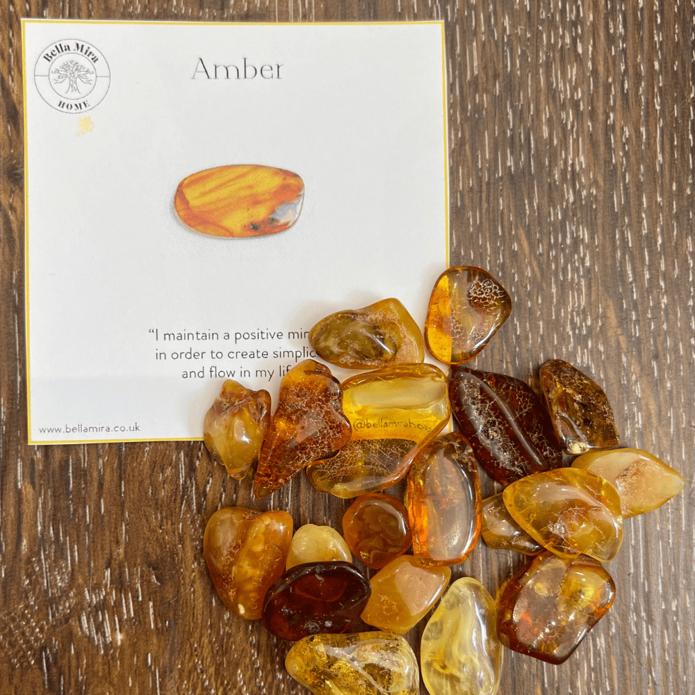 Amber Crystals - Single Polished Tumblestone