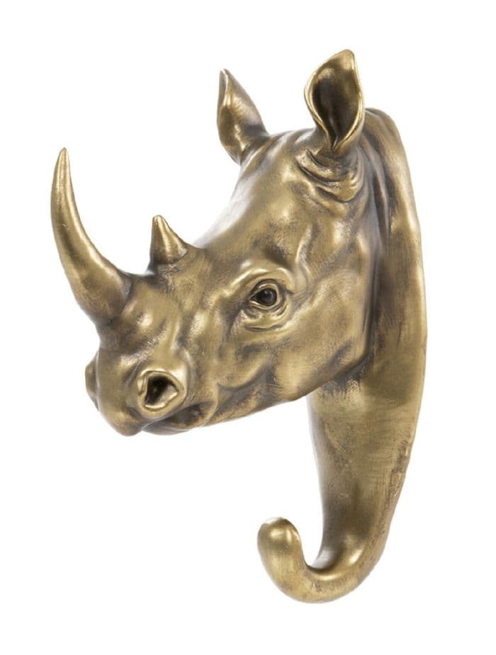 Bronze Rhino Hook