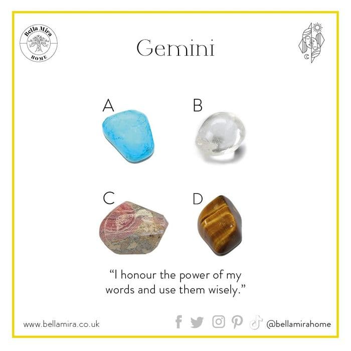 Gemini Zodiac Birthstones Crystal Gift Pack